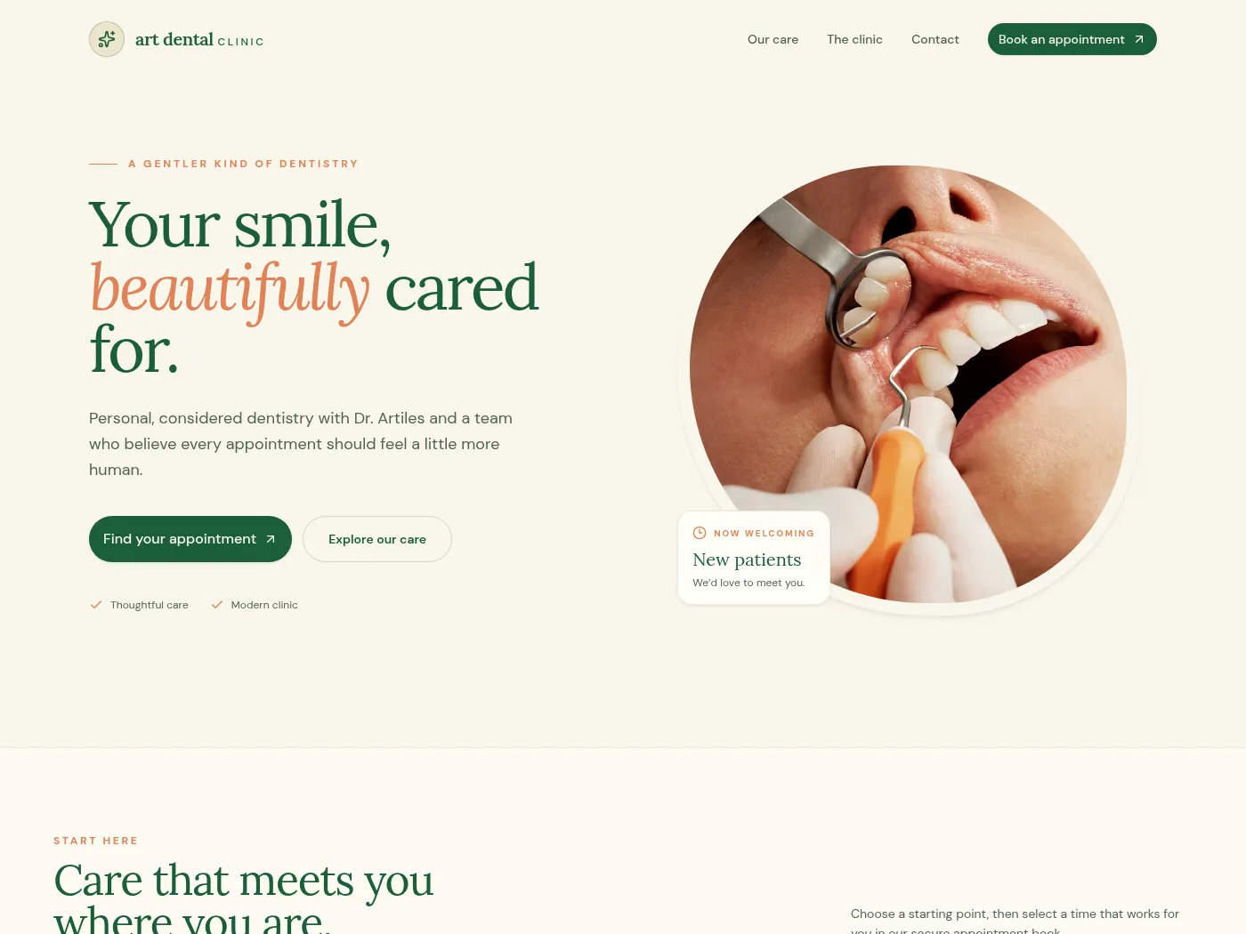 Art Dental Booking App