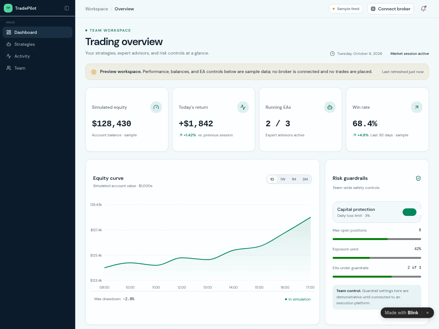 TradePilot Dashboard