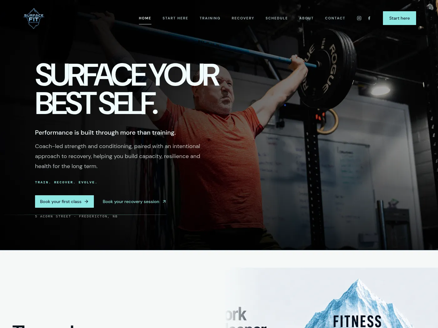 Surface Fit Athletics Website