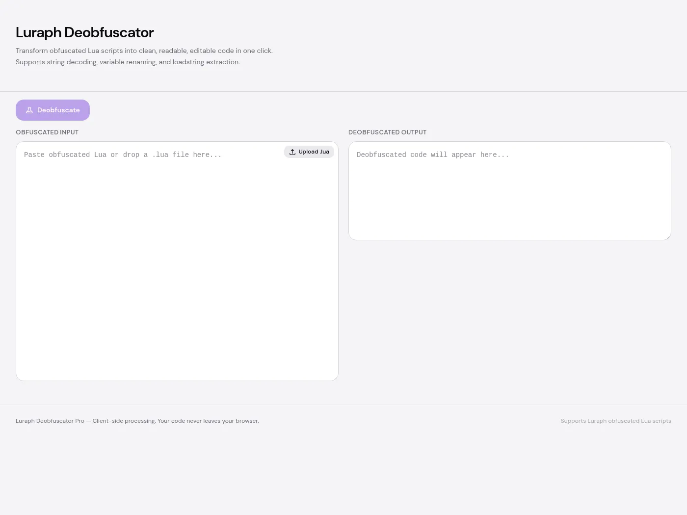 Luraph Deobfuscator Pro