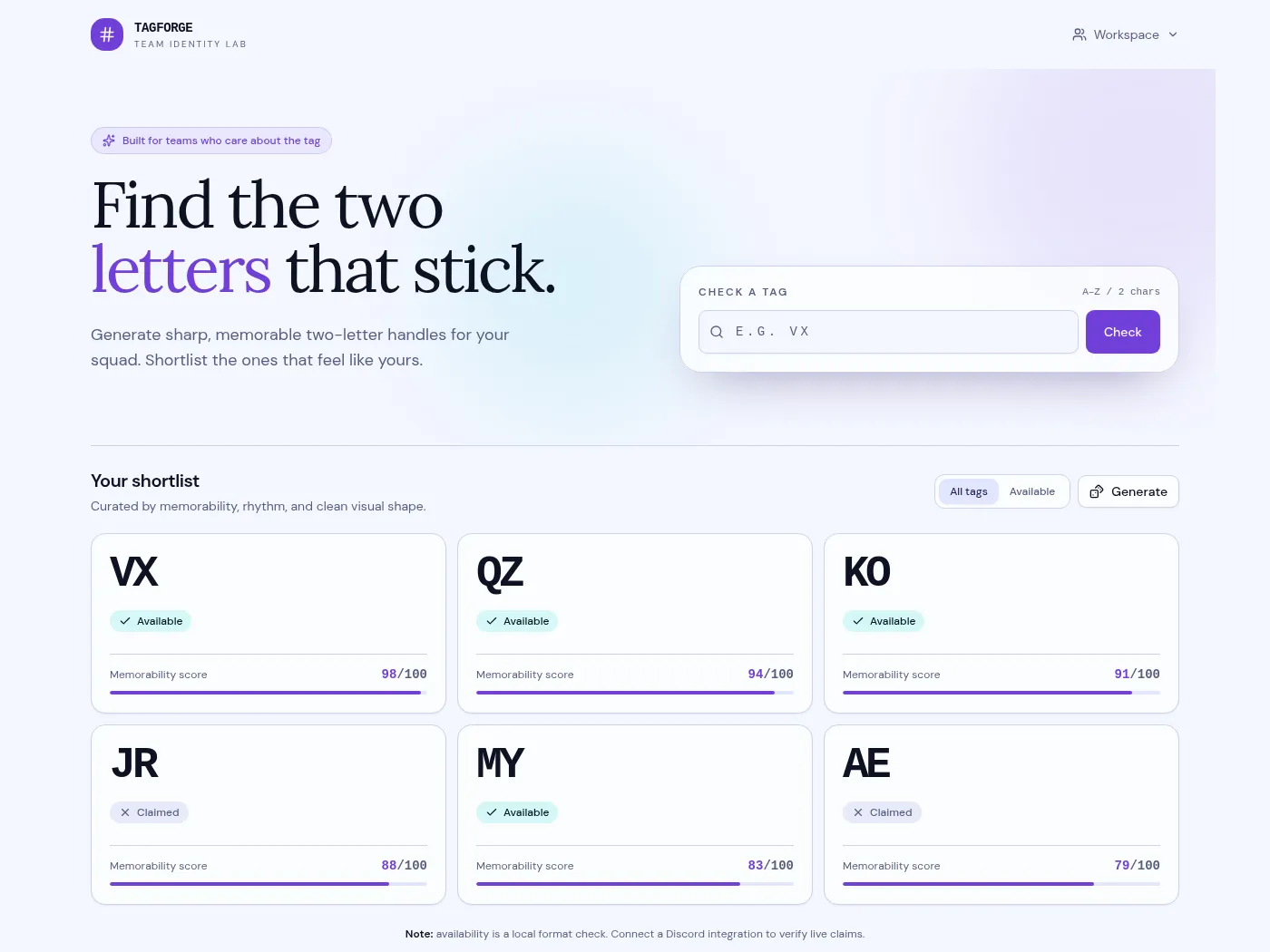 Discord Tag Checker
