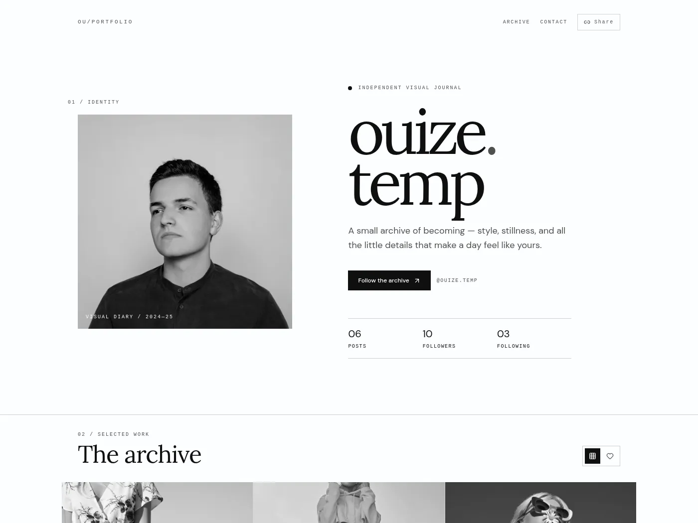 Insta Aesthetic Portfolio