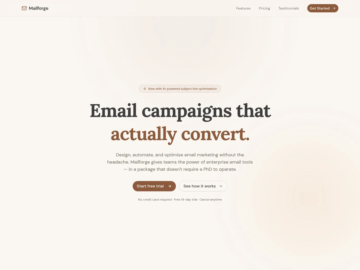 Email SaaS Landing
