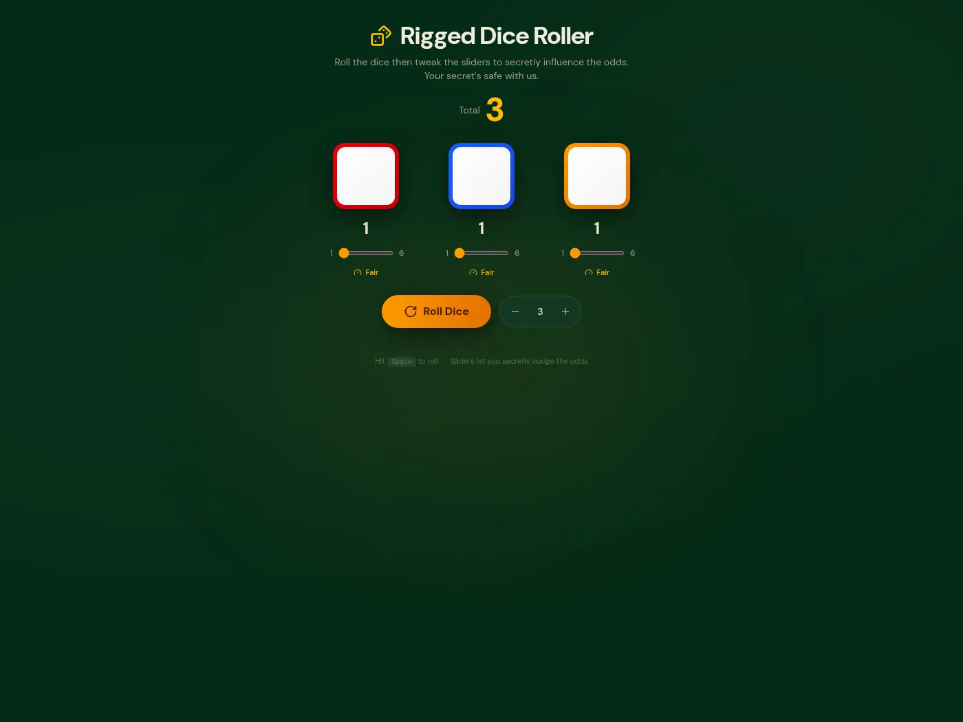 Rigged Dice Roller