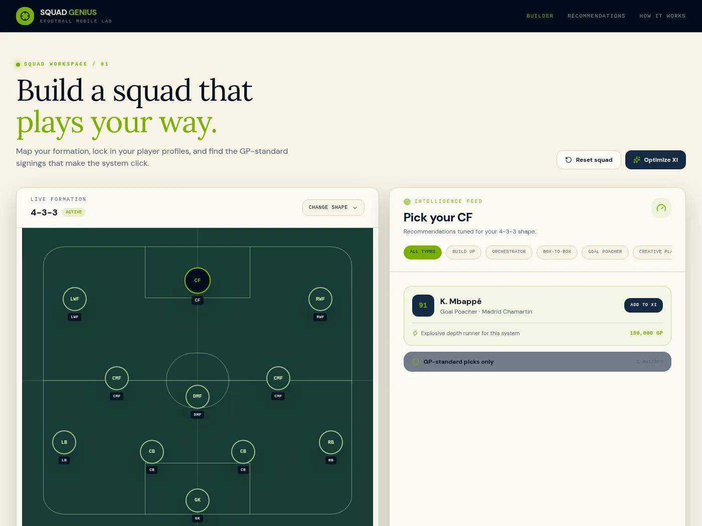 eFootball Squad Genius