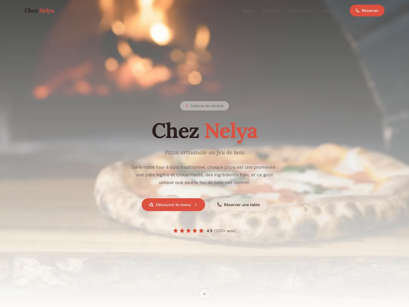 Chez Nelya Pizza Site