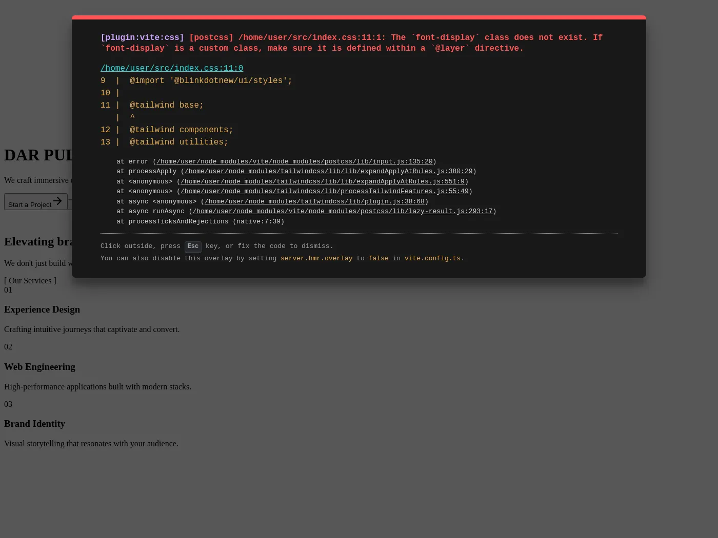 DarkPulse Web Agency Site