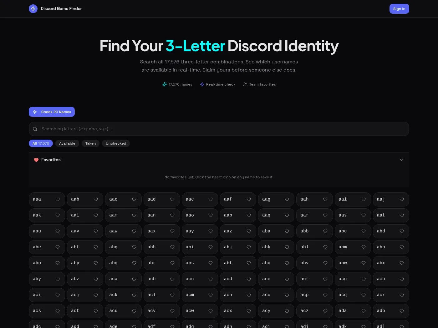 Discord Name Finder
