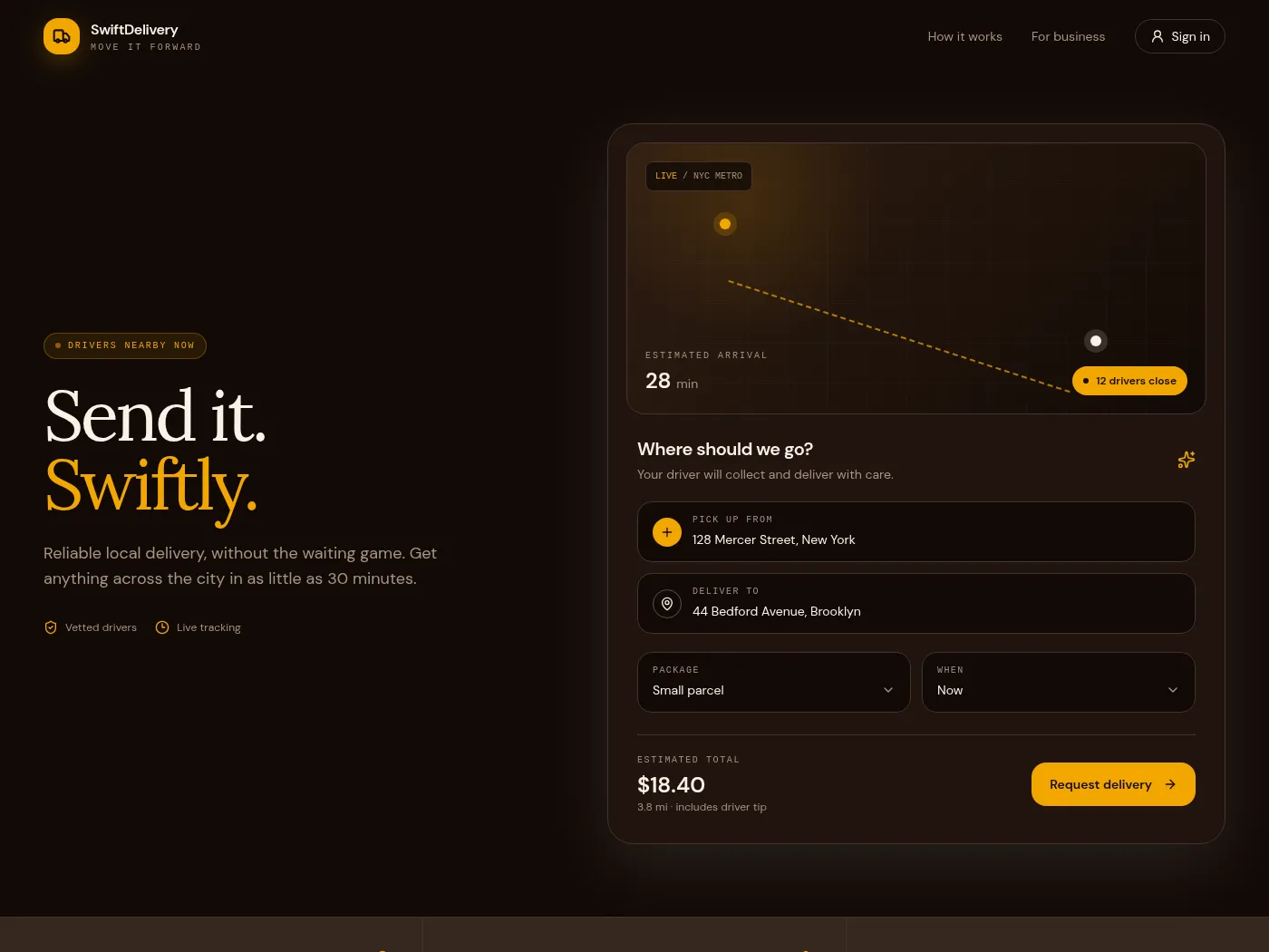 SwiftDelivery App