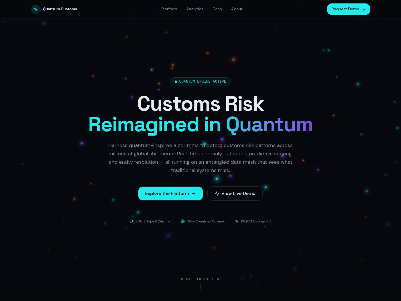 Quantum Customs Motion Site