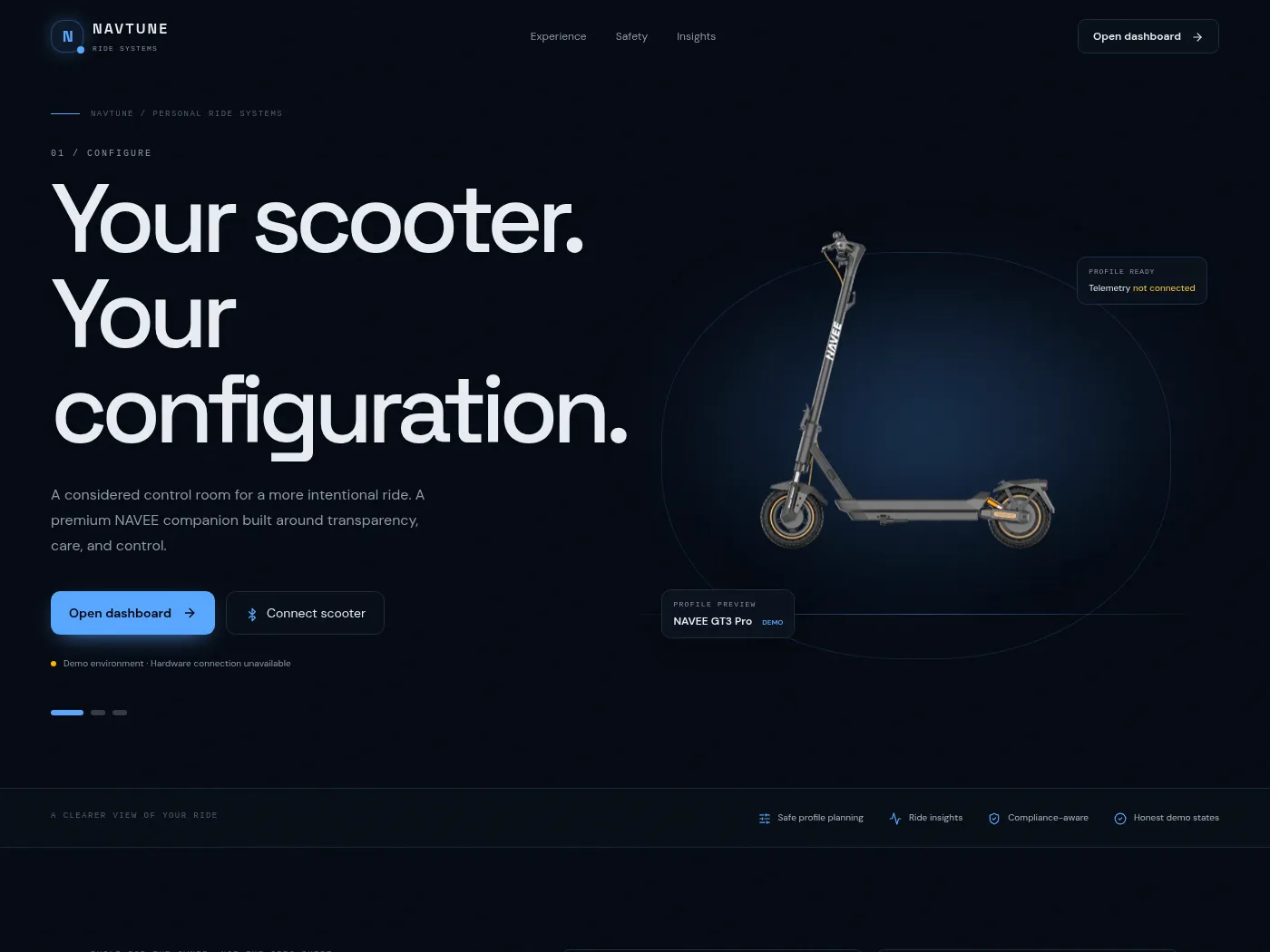 NavTune Scooter Dashboard