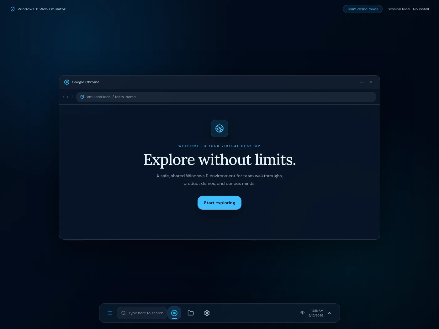 Win11 Web Emulator