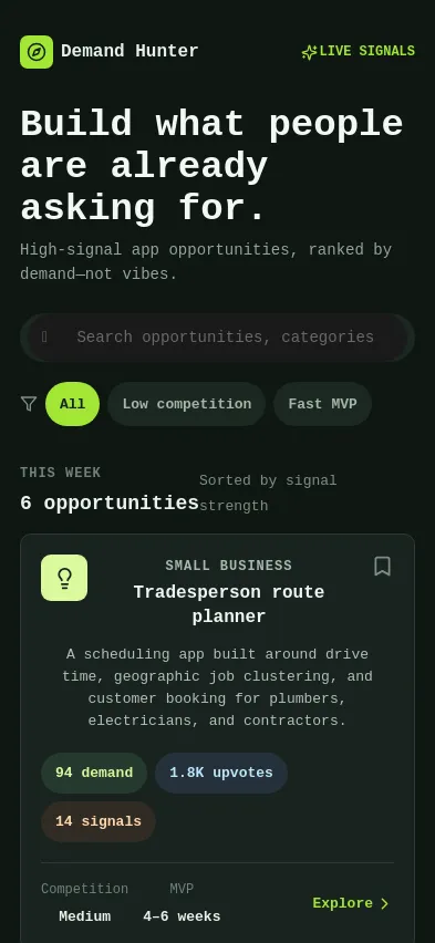 App Demand Hunter