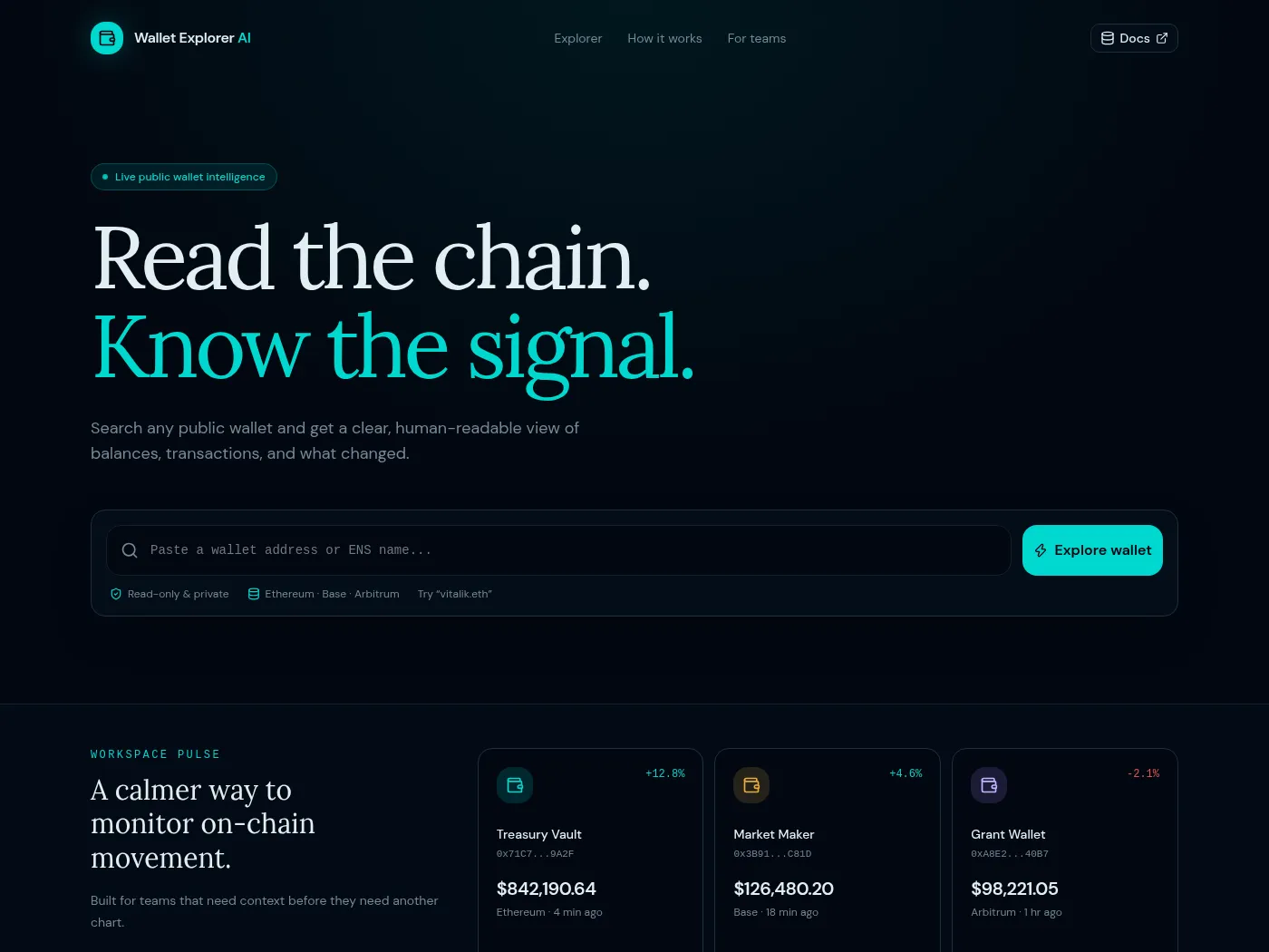 Wallet Explorer AI