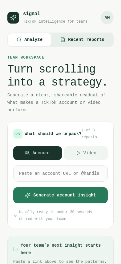 TikTok Insight Analyzer
