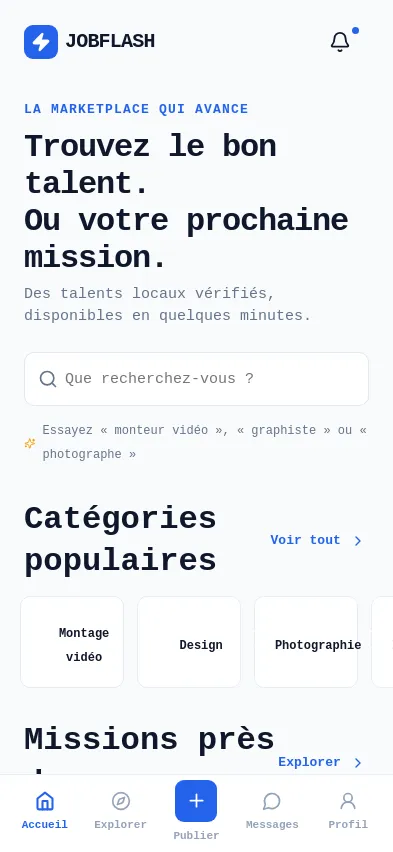 JobFlash Marketplace App