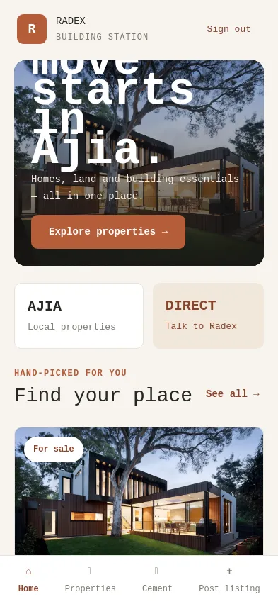 Radex Building App