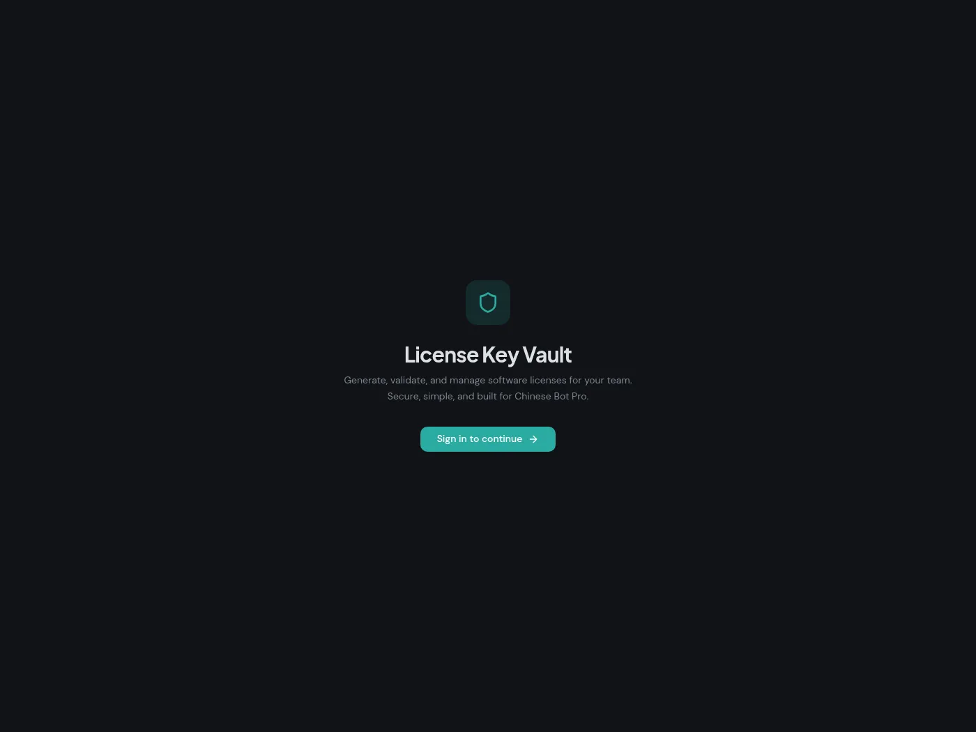 License Key Vault