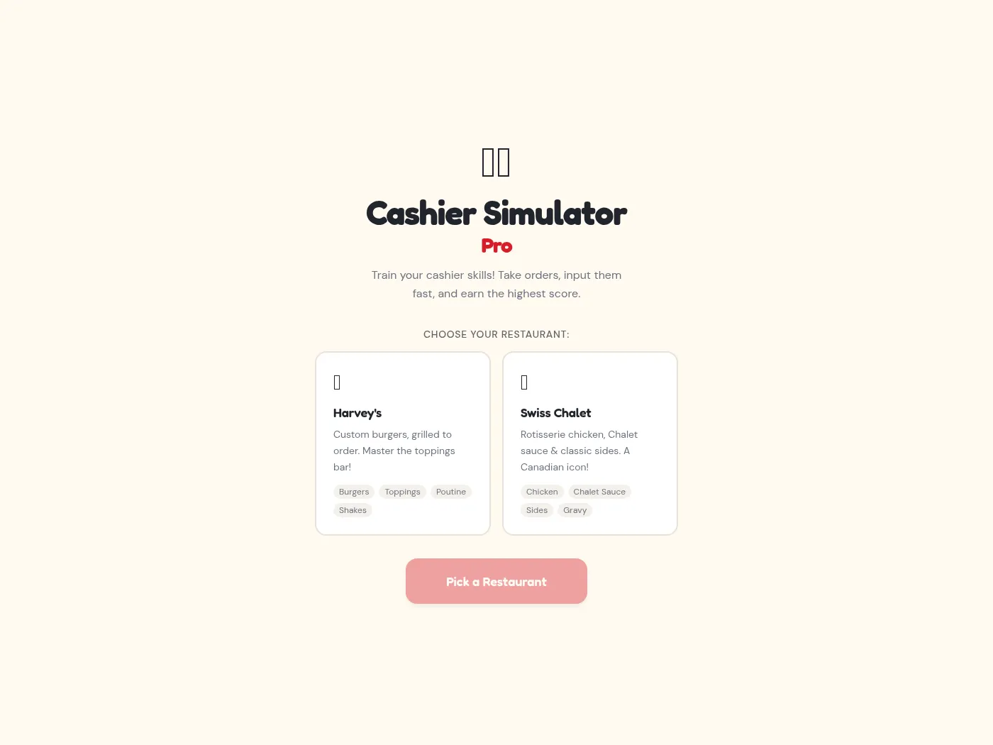 Cashier Simulator Pro