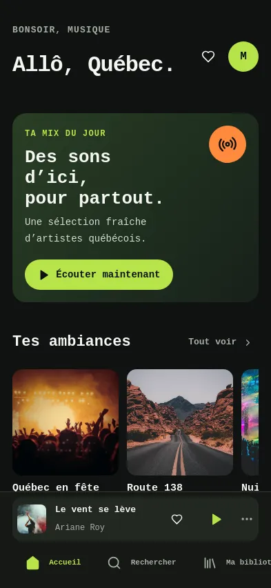 Québec Spotify Clone