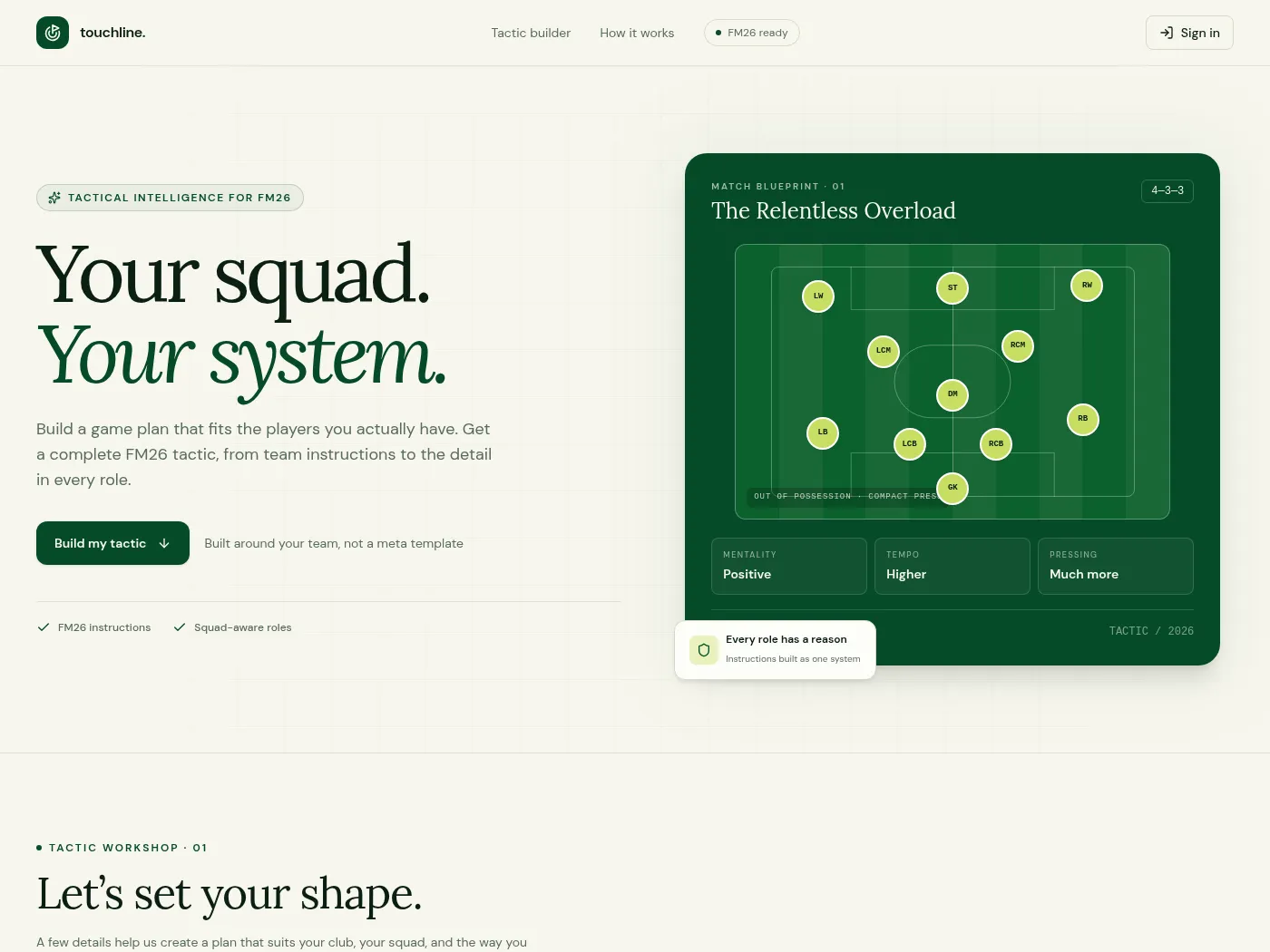 AI Tactics Builder