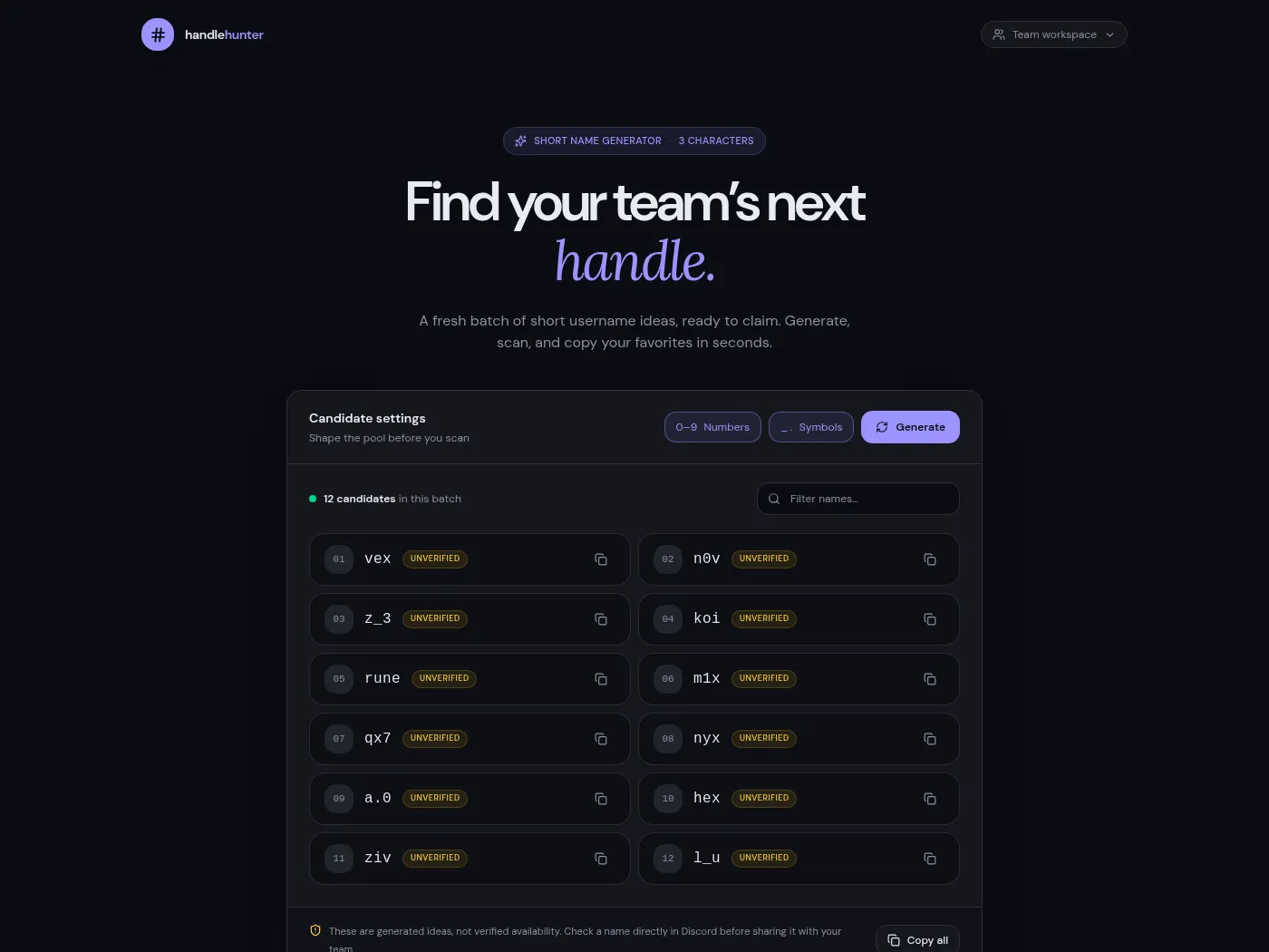 Discord Handle Hunter