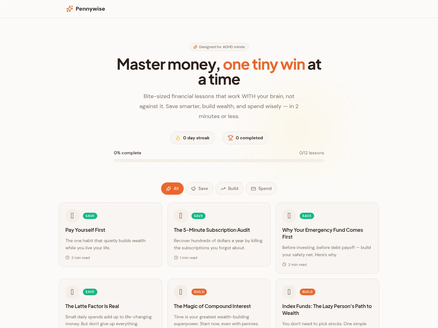 ADHD Finance Microlearning