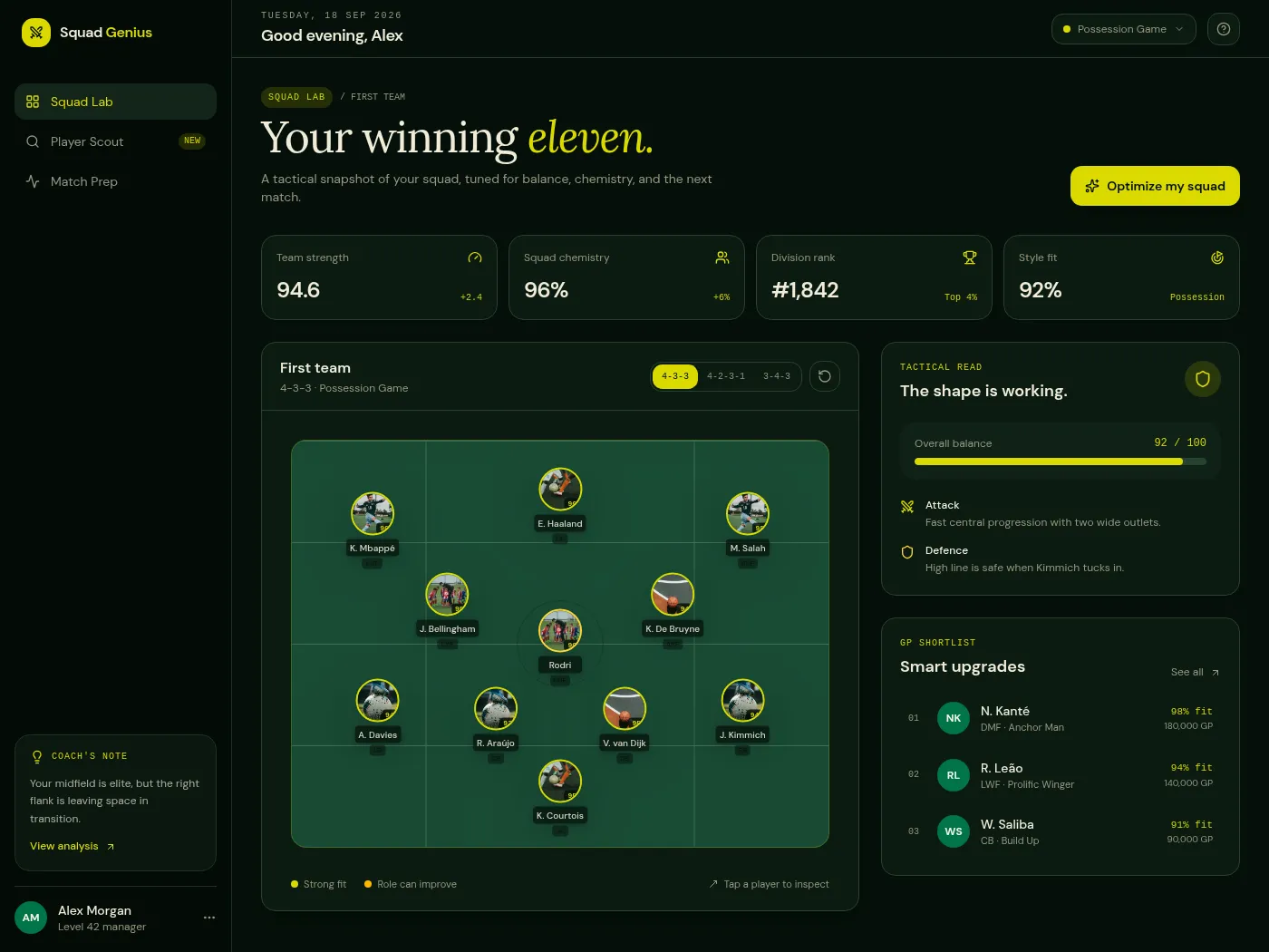 eFootball Squad Genius