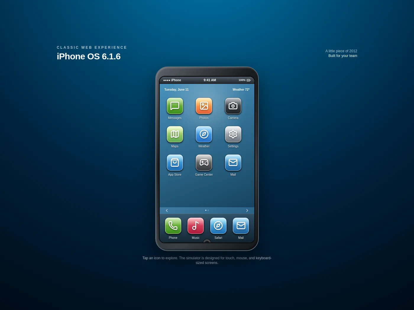 Classic iOS 6 Web Experience