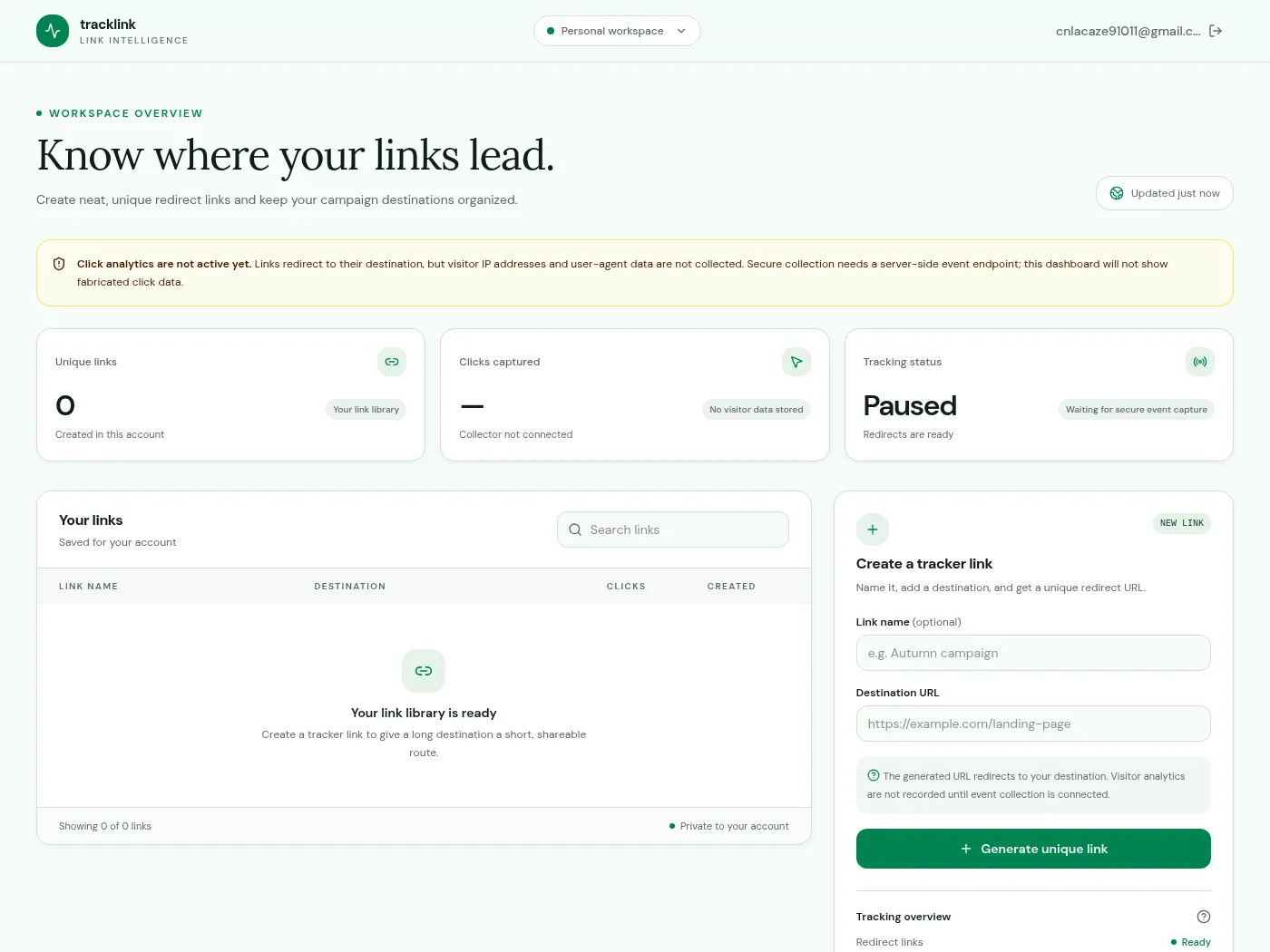 TrackLink Dashboard