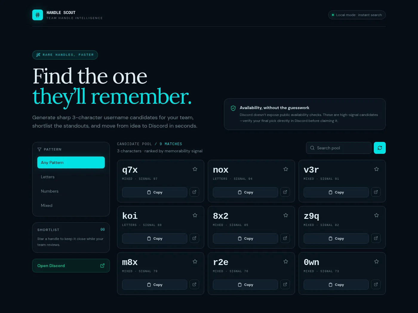Discord Handle Finder