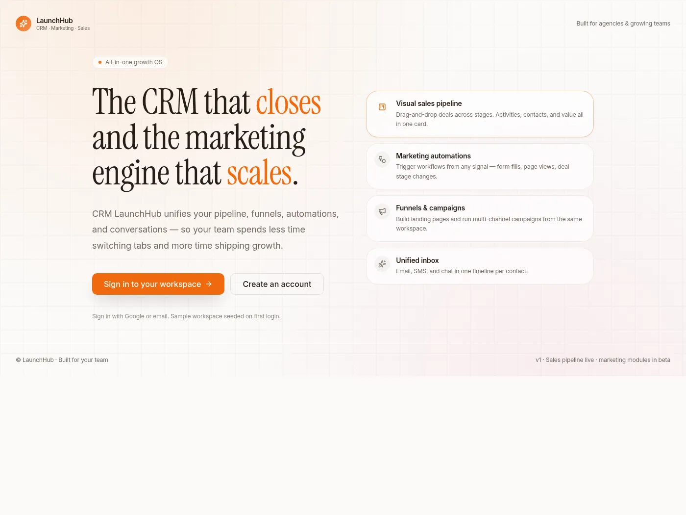 CRM LaunchHub