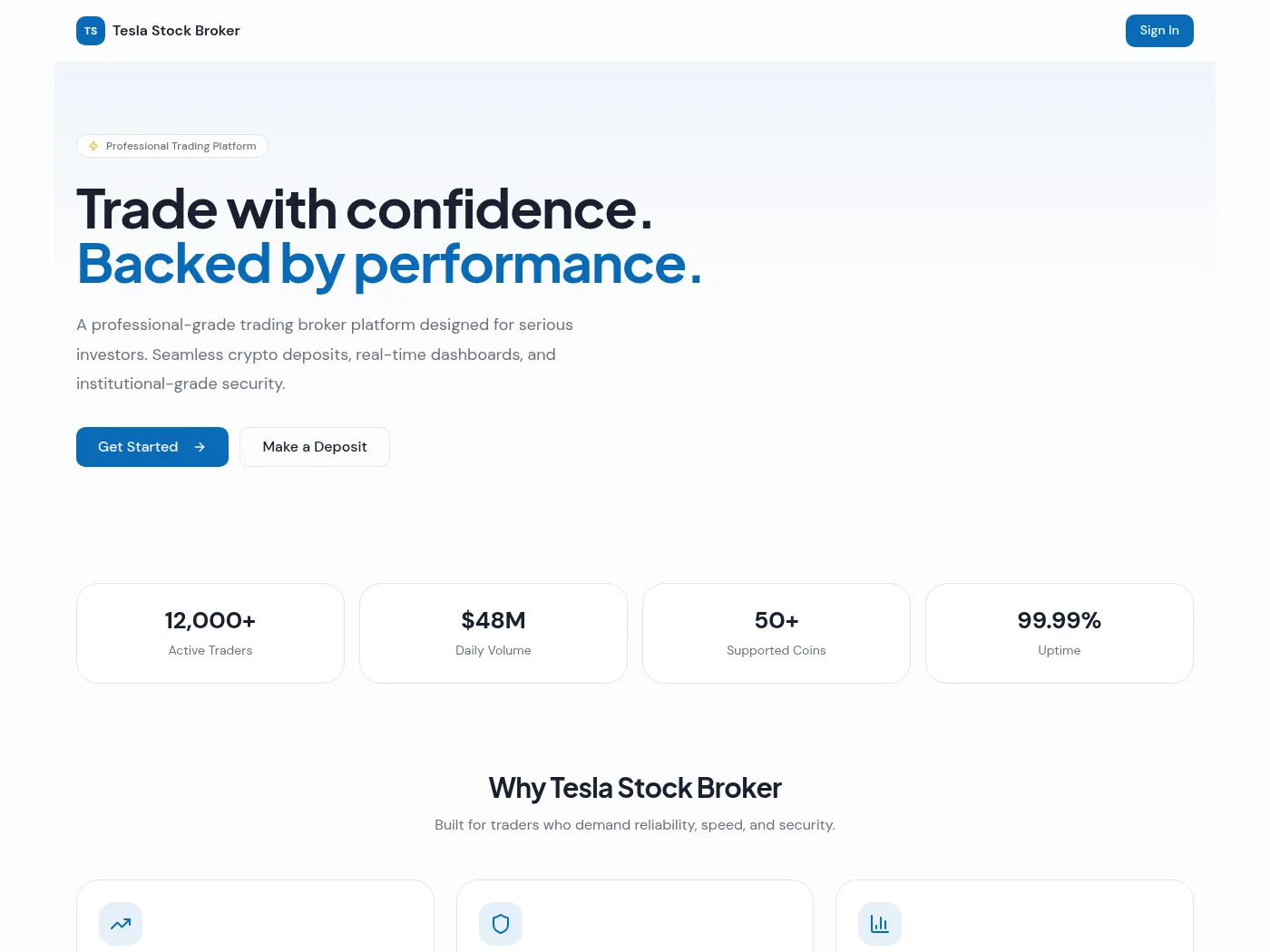 Tesla Stock Broker Platform