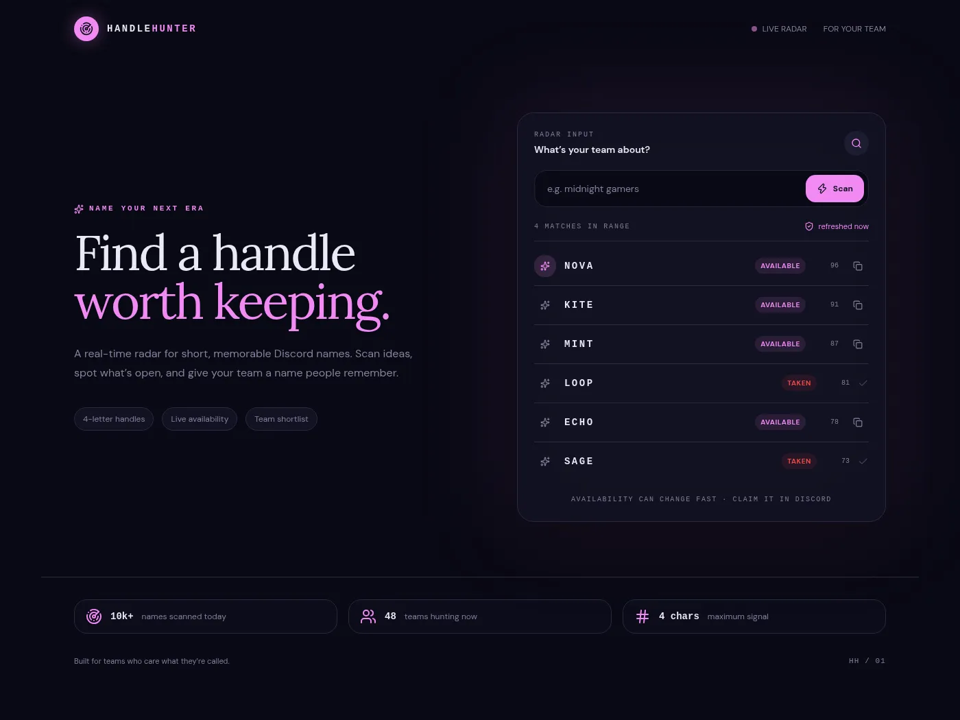 Discord Handle Hunter