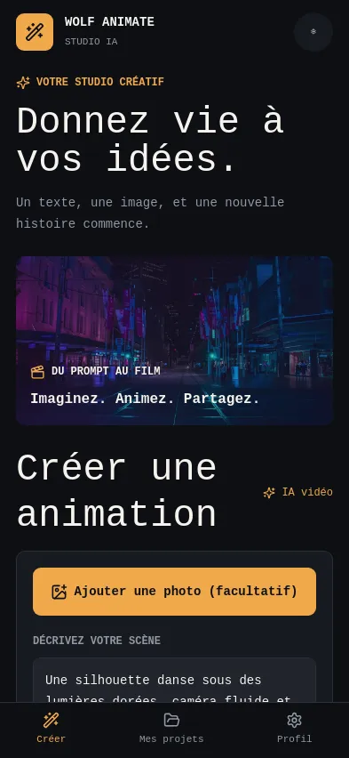 Wolf Animate peker