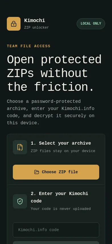 Kimochi ZIP Unlocker