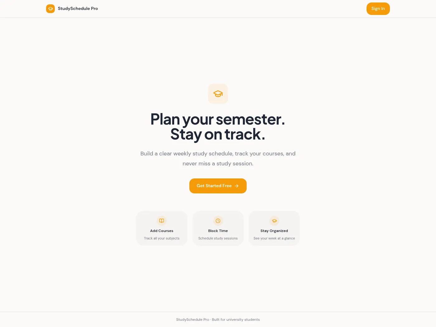 StudySchedule Pro