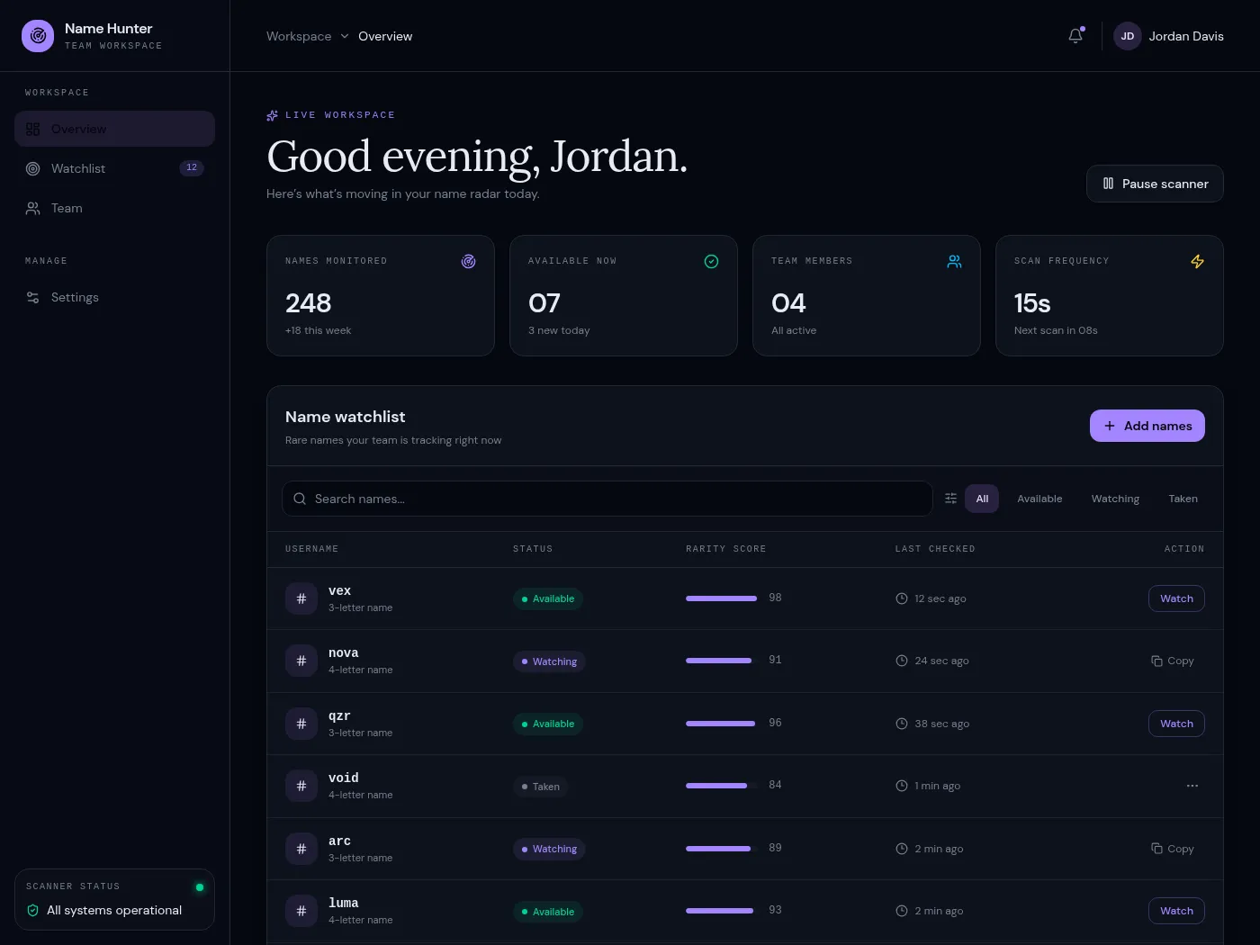 Discord Name Hunter