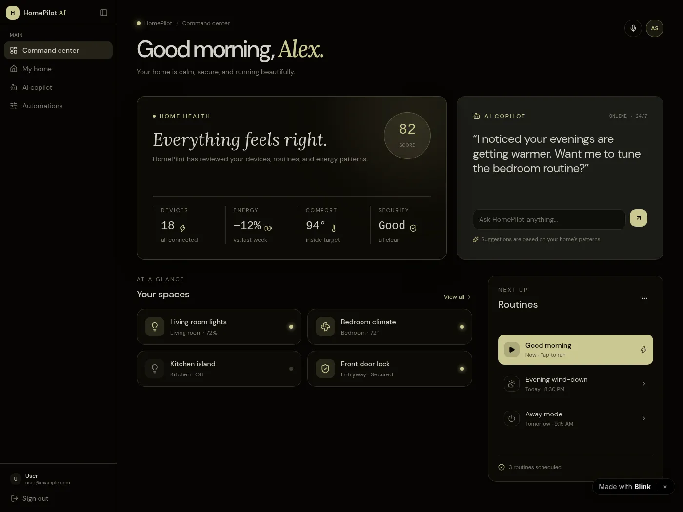 HomePilot AI Dashboard
