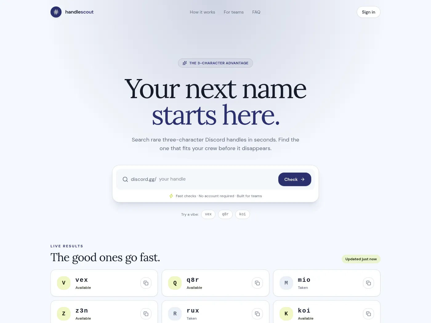 Discord Handle Finder