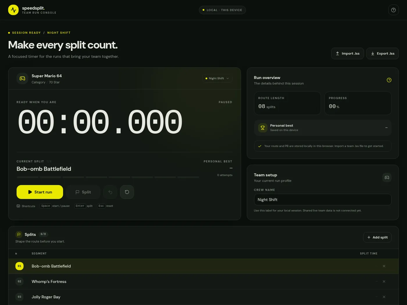 SpeedSplit Pro Timer