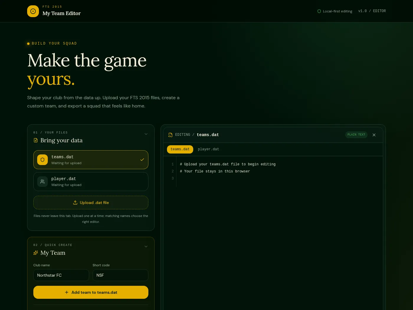 FTS 2015 Data Editor