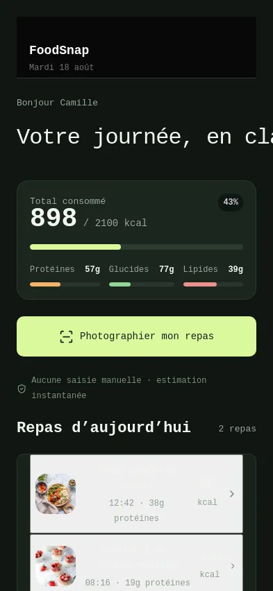 FoodSnap Nutrition Tracker