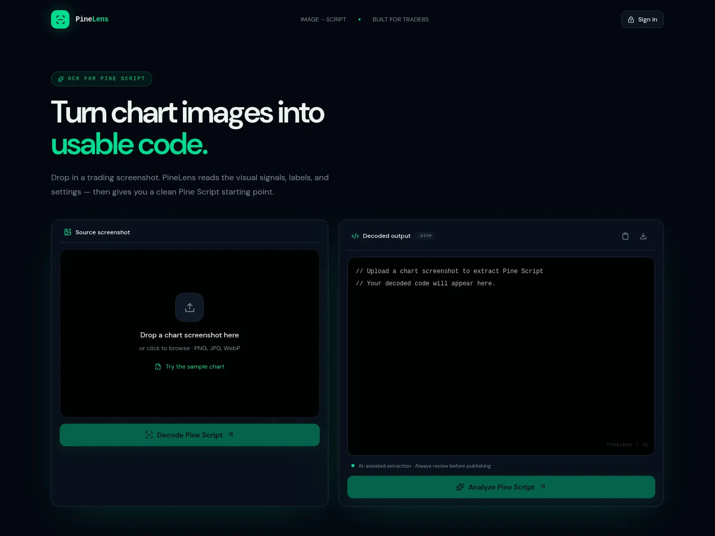 Pine Script Image Decoder
