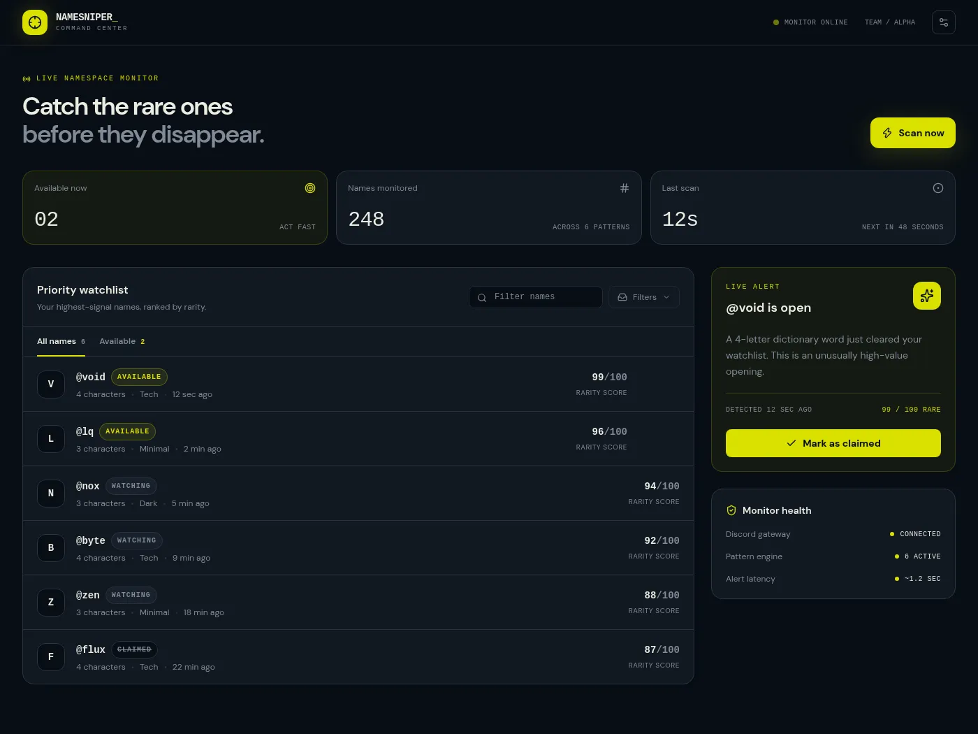 Discord Name Sniper