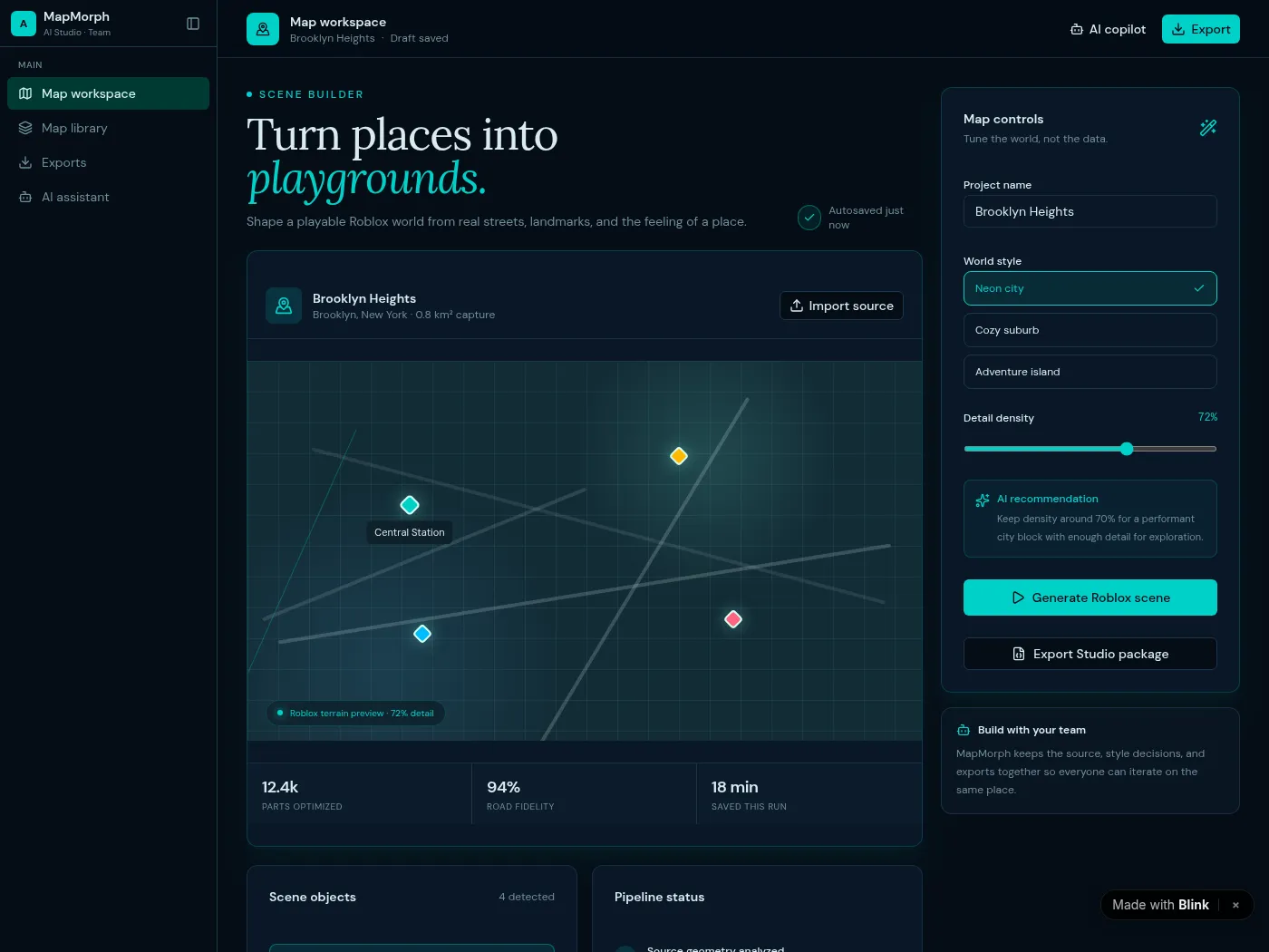 MapMorph AI Studio