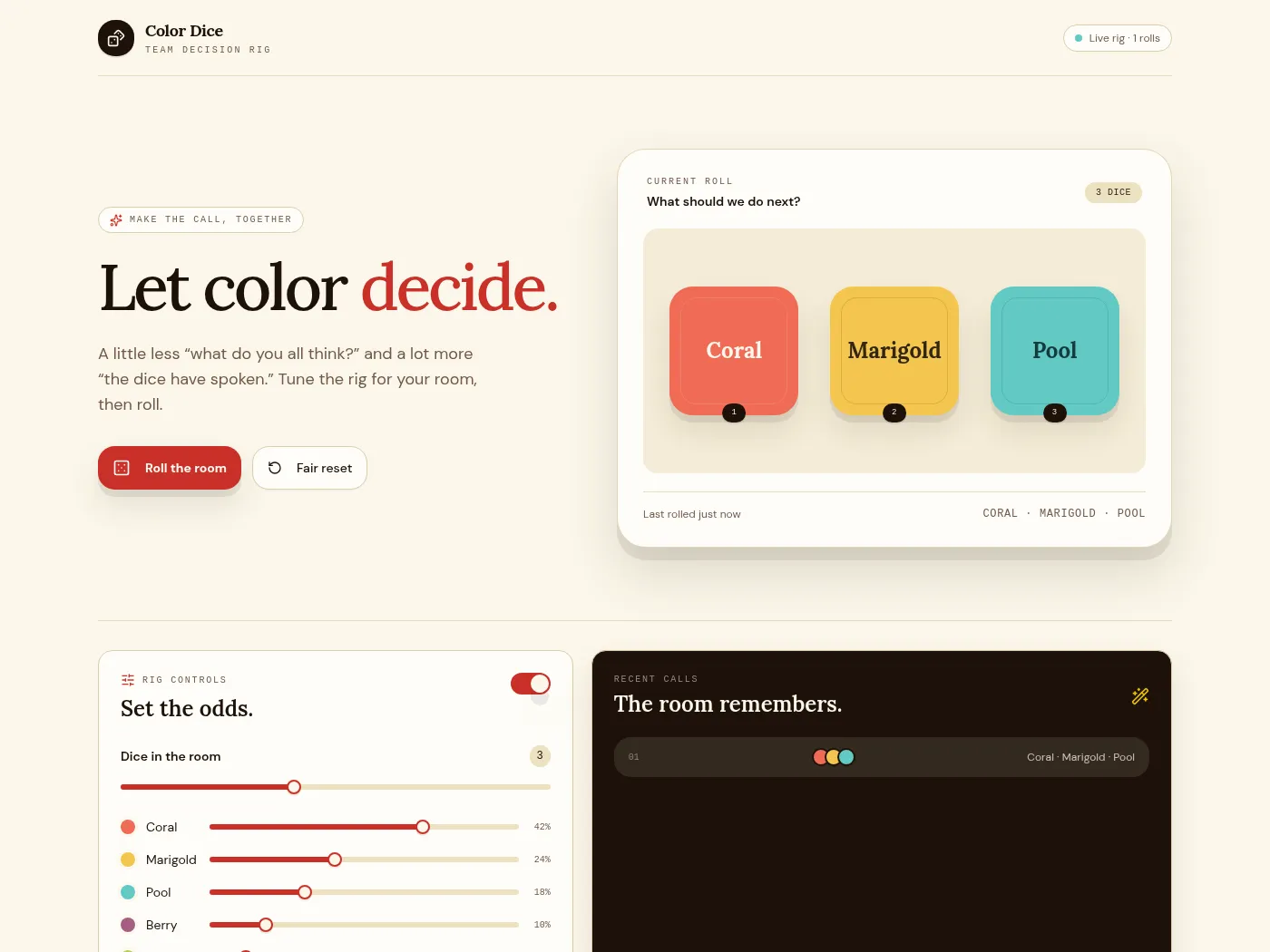 Color Dice Rig Tool