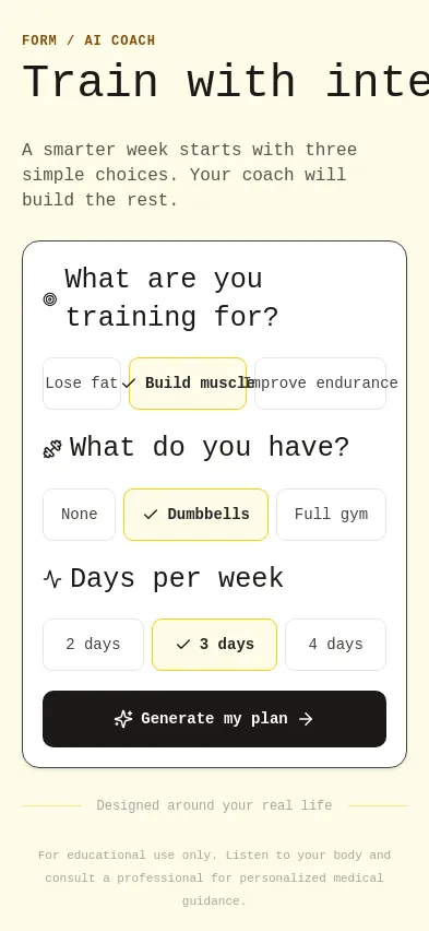 AI Workout Coach