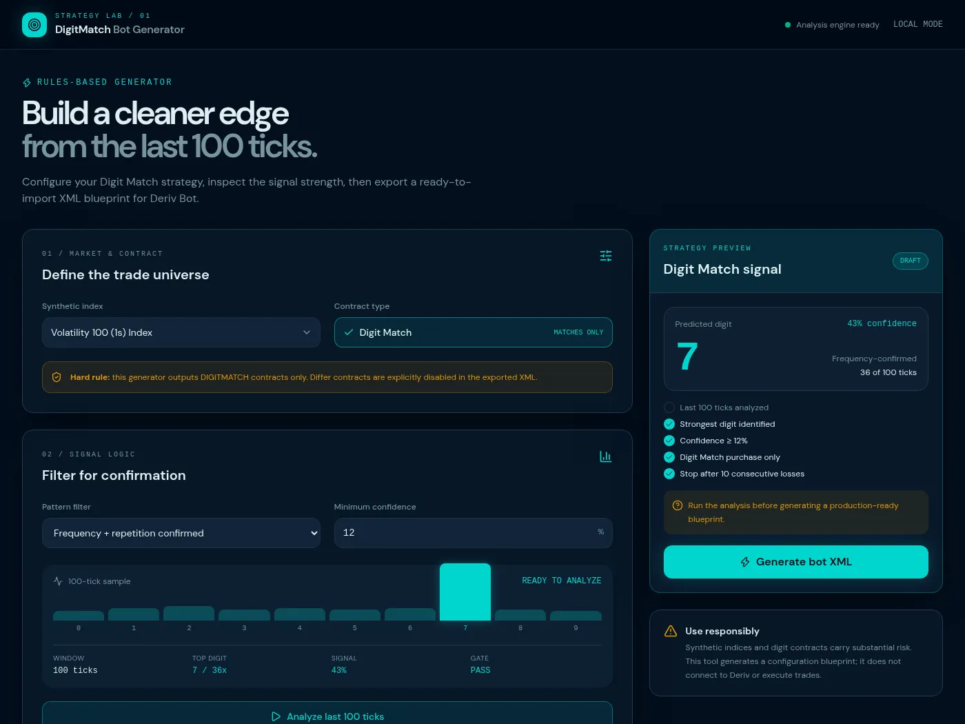 DigitMatch Bot Generator