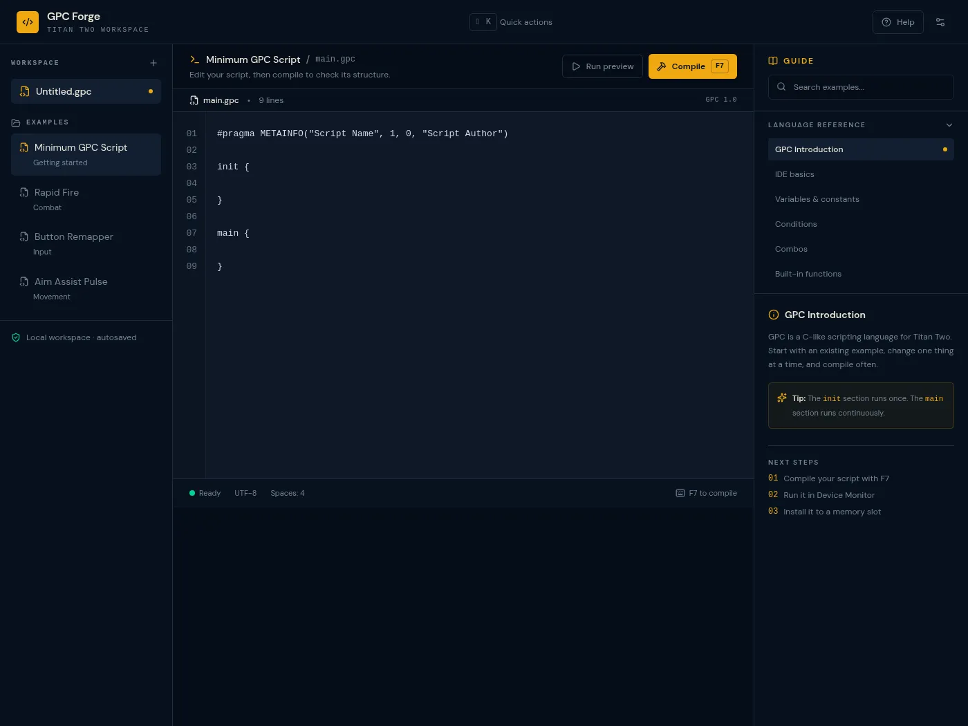 GPC Scripting Playground